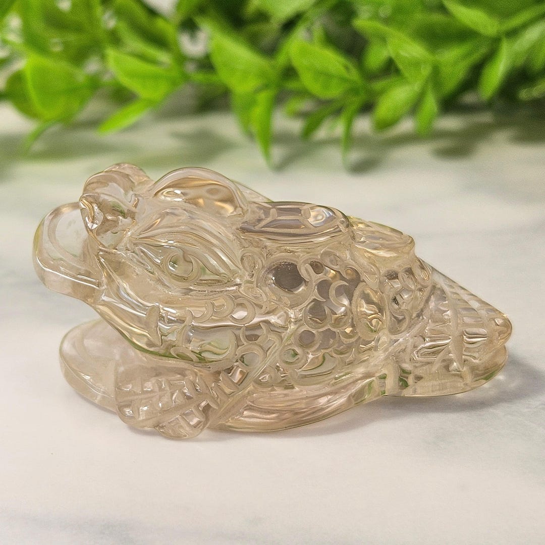 Smoky Quartz Money Toad - Etsy