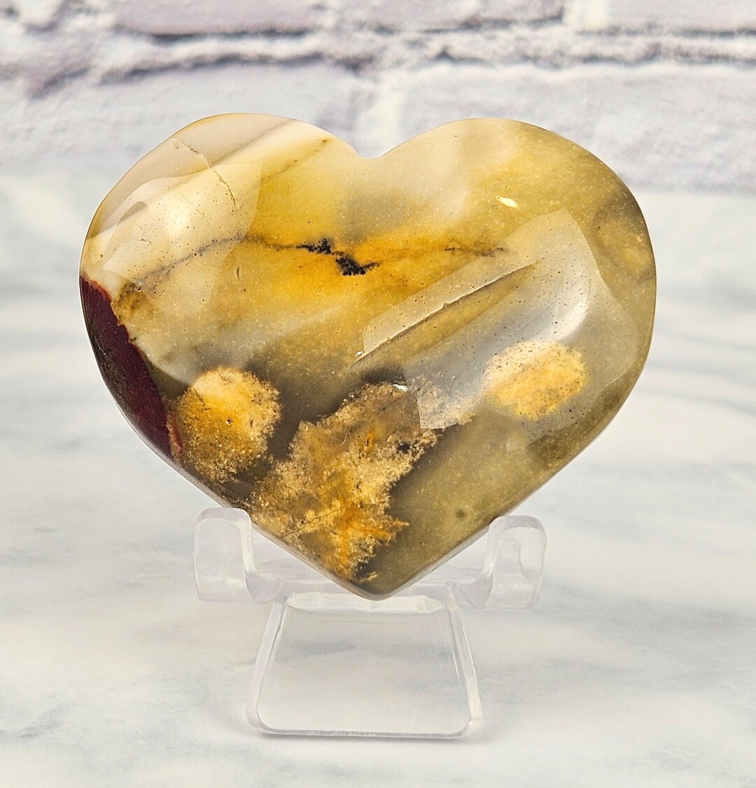 Beautiful Mookaite Jasper Heart Carving - Etsy