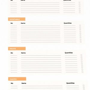 Basic Grocery List PDF Printable Template - Etsy UK