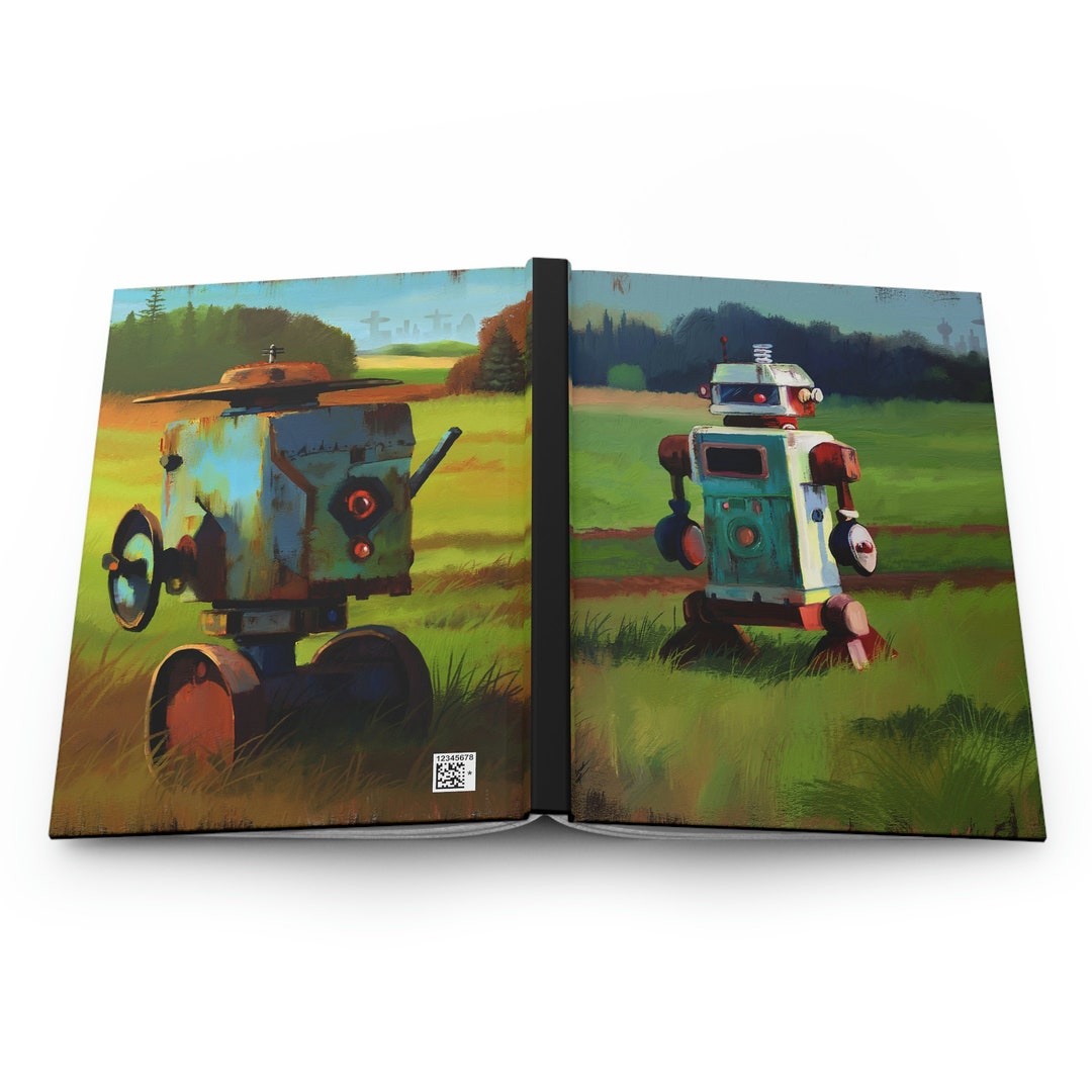 Sci-fi Robot Hardcover Journal, Vintage Robot Art, Robot Art, Scifi ...