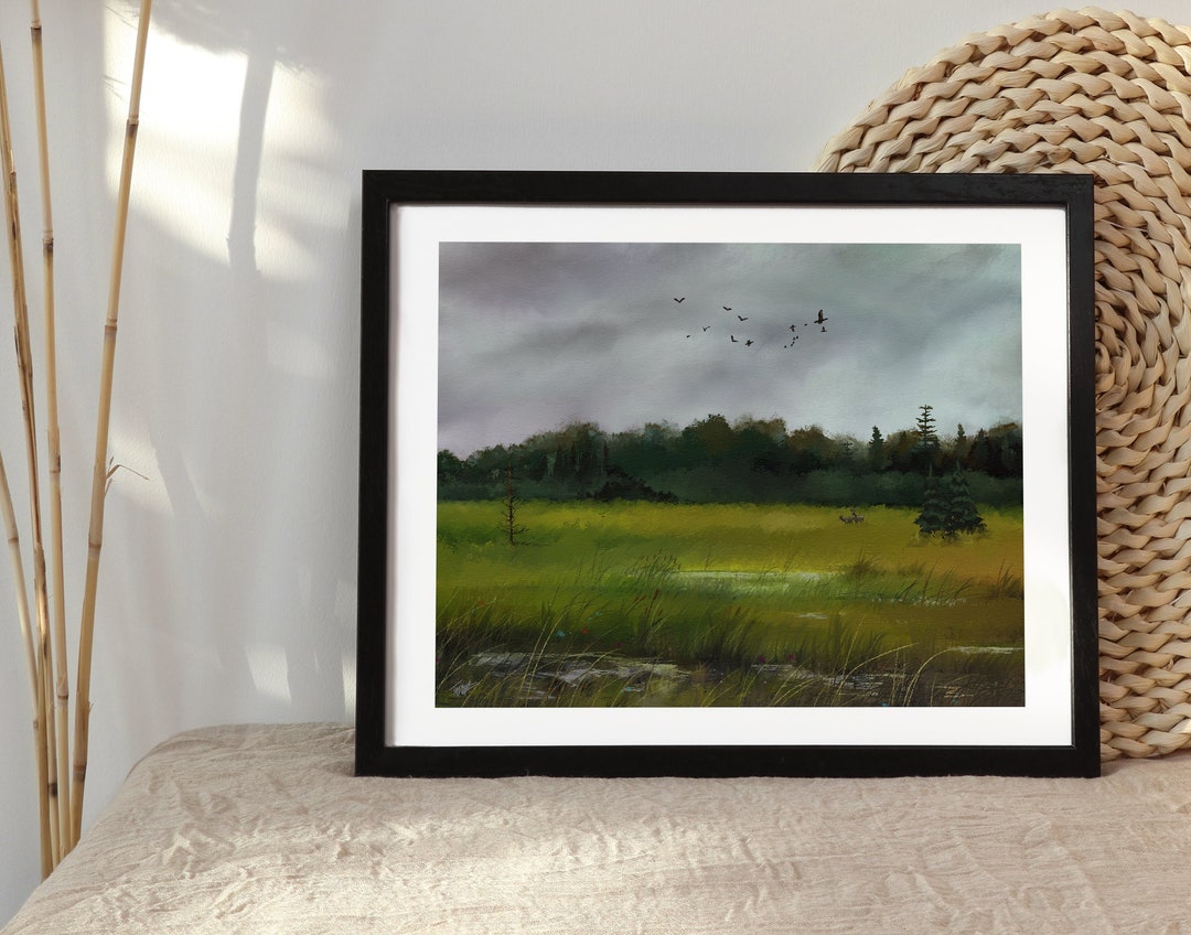 Hunter Gallery Wall Art, Deer Painting, Printable Hunting Art ...