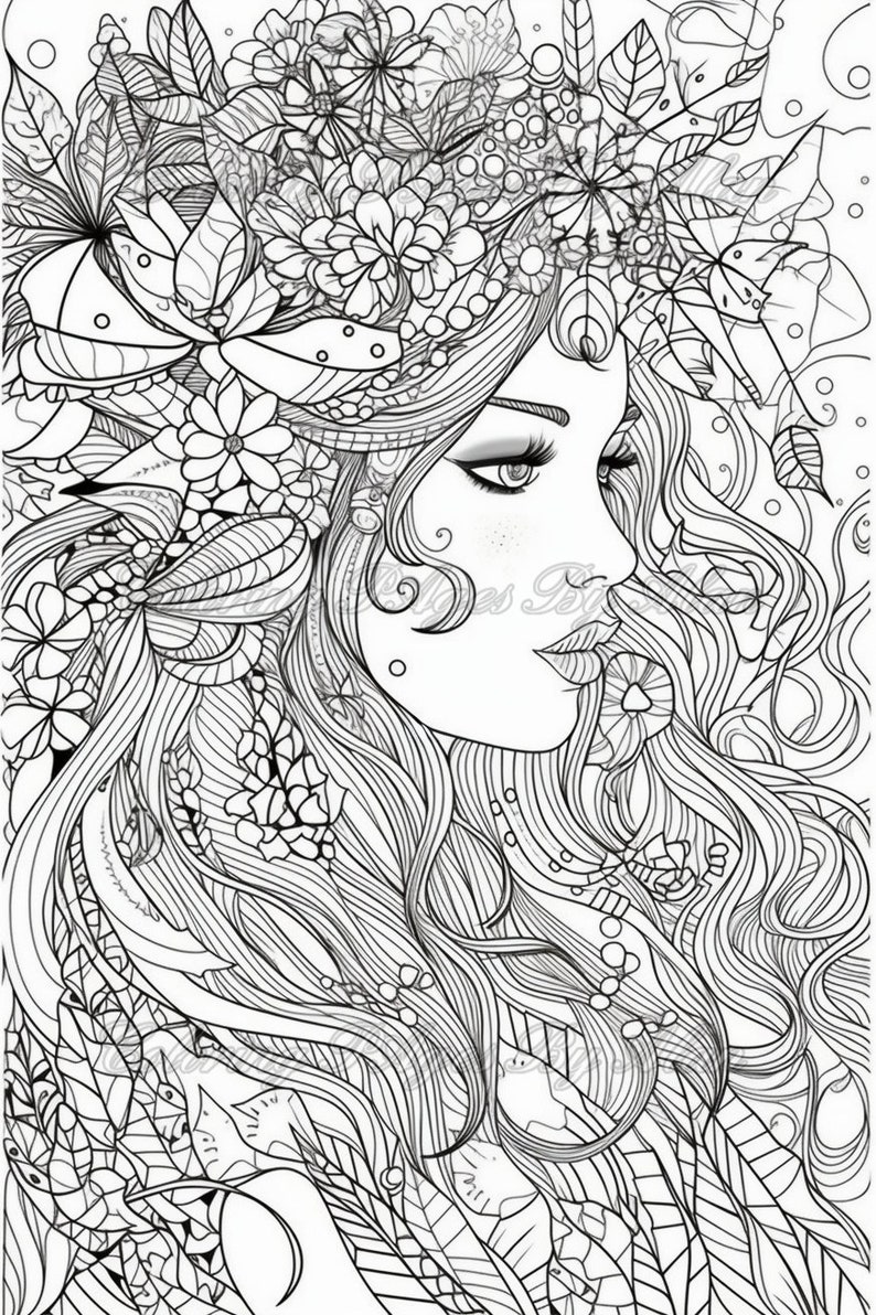 10 Fairy Coloring Pages and Coloring Guide - Etsy
