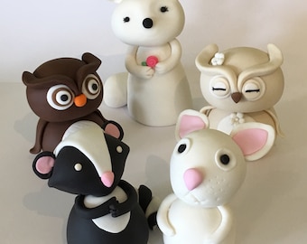 Animal Themed Line Cake Topper Set Customisable - Etsy