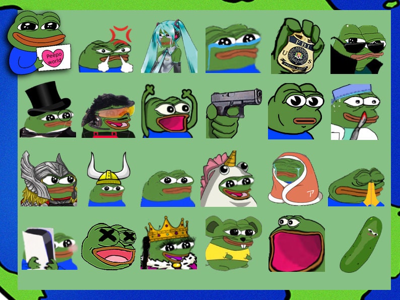 279 Pepe Discord & Twitch Emotes Bundle - Etsy