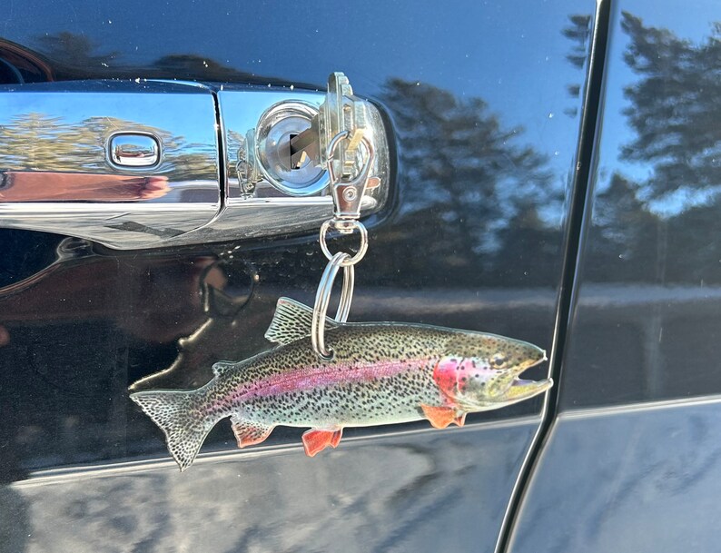 Rainbow Trout Fish Keychain, Realistic Fish Keychain, Boat Keychains - Etsy