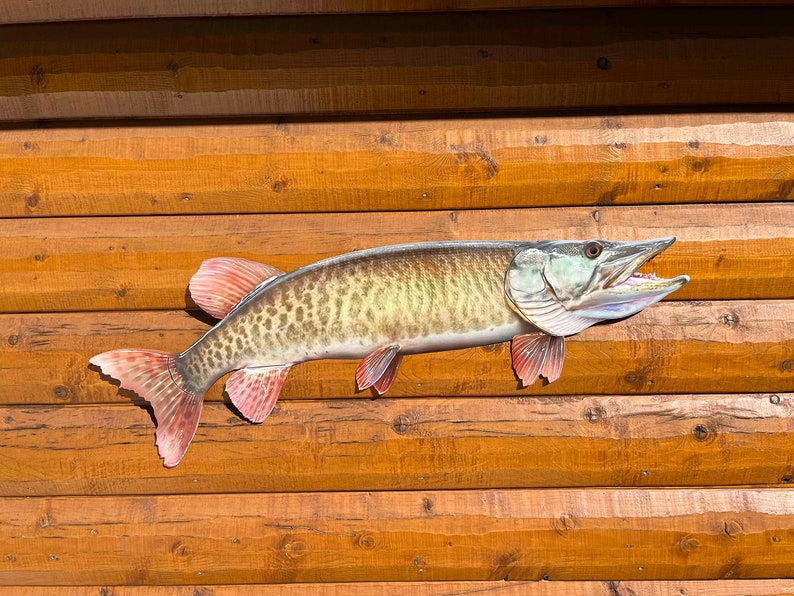 42" Flat Metal Musky Replica, Cabin Lake House Decor - Etsy