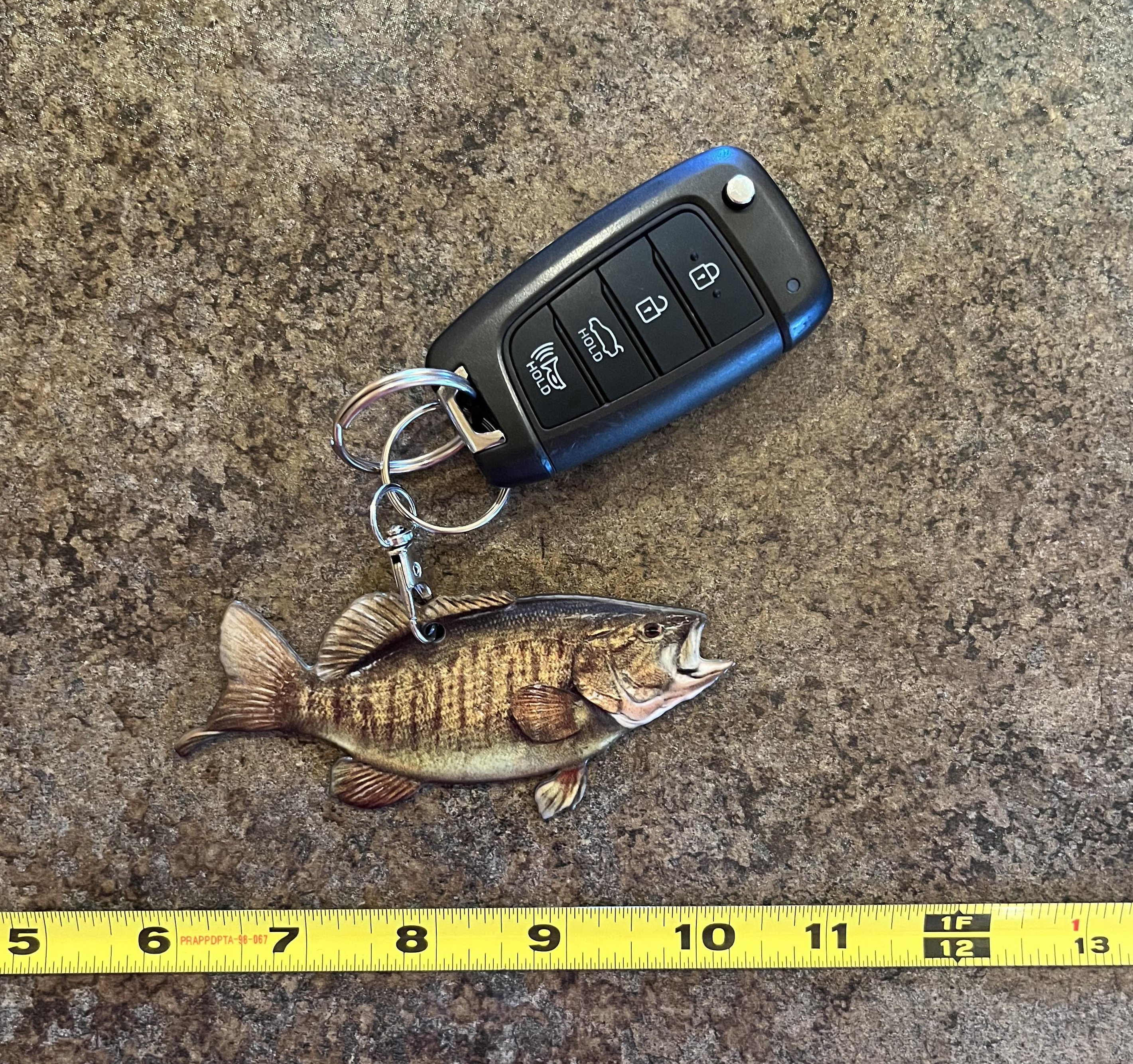 Smallmouth Bass Fish Keychain, Realistic Fish Keychain, Boat Keychains ...