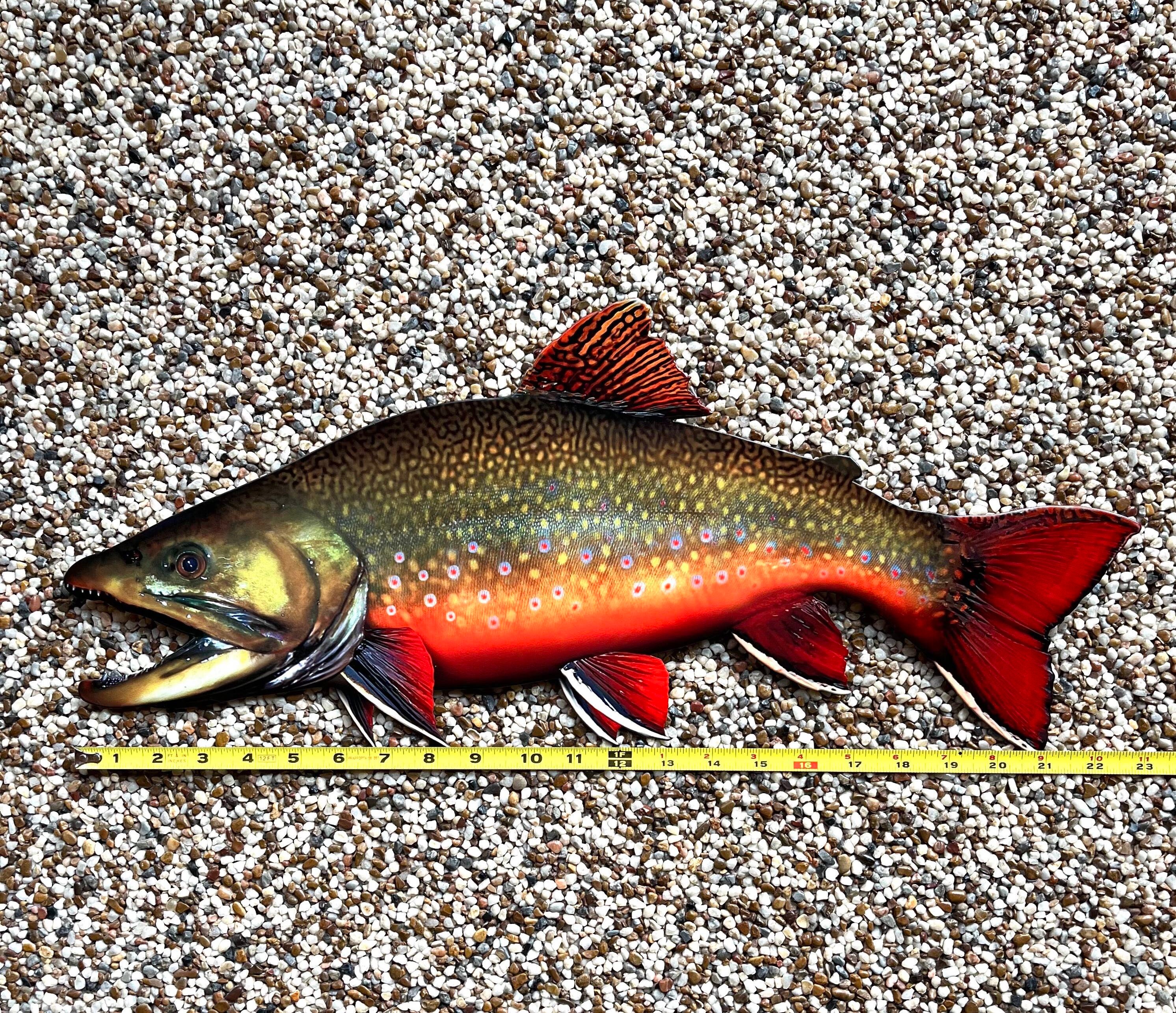 Brook Trout Replica - 23 Inch Trophy Brook Trout 2D Flat Metal Decor ...