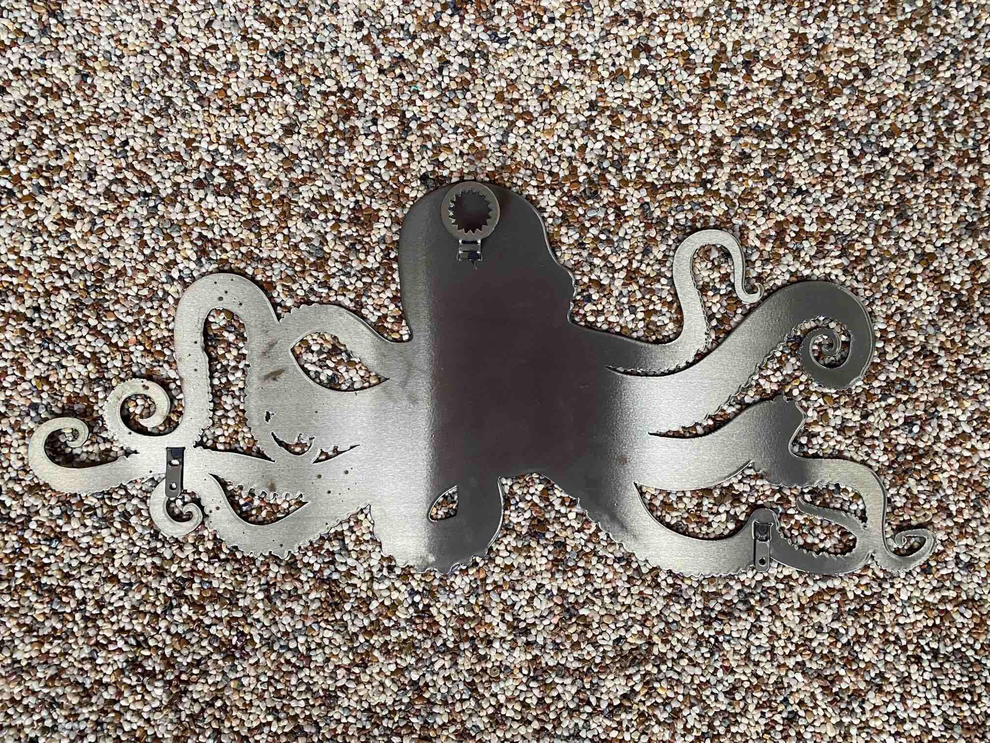 Octopus Wall Art, Realistic 30 Inch Metal Octopus Art, Nautical Decor ...