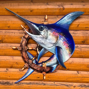 Swordfish Wall Mount, 2D Swordfish Replica Wall Art - Etsy