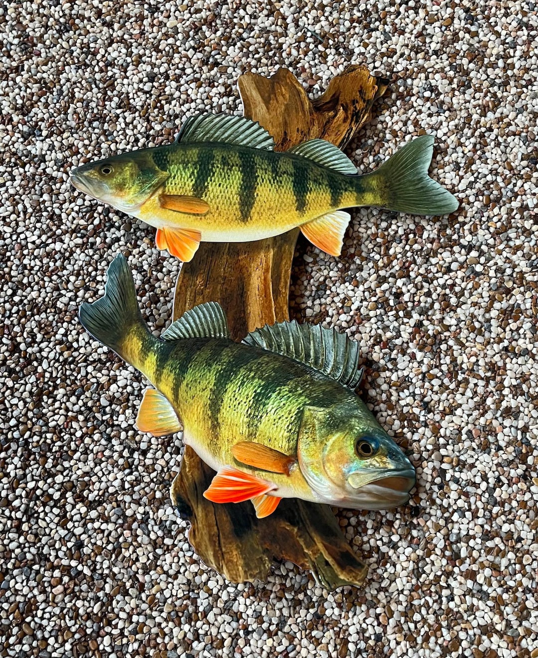 Perch Replica Duo Wall Art 19 Inch T Realistic 2D Metal Perch Driftwood ...