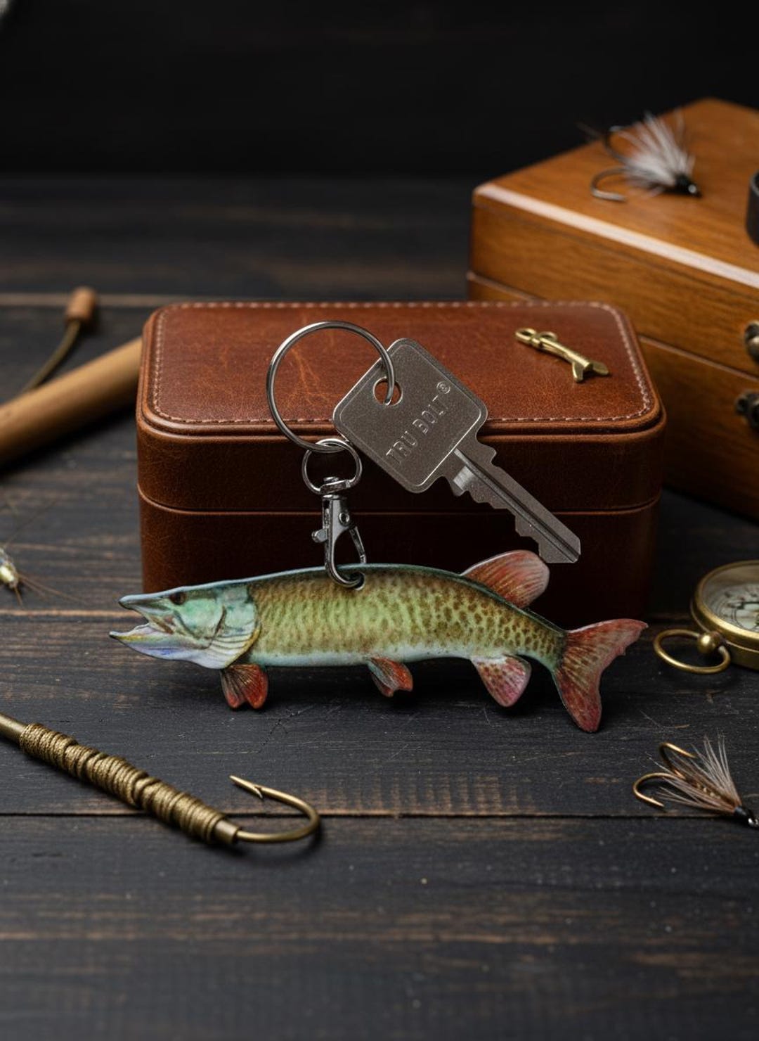 Musky Fish Keychain, Realistic, Fishing, Boat, Keys - Etsy UK