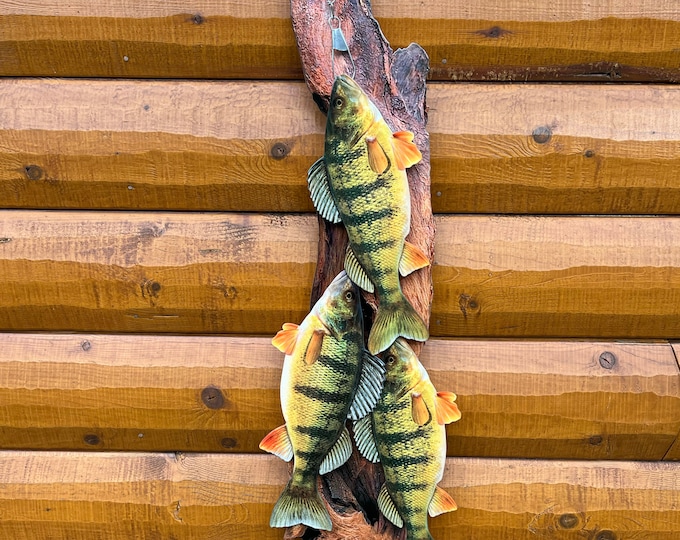 Perch Replica Duo Wall Art - 19 Inch T Realistic 2D Metal Perch ...