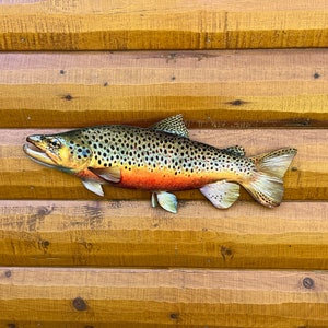 Brown Trout Replica 2D -24 Inch Realistic Brown Trout Wall Art, Rustic ...