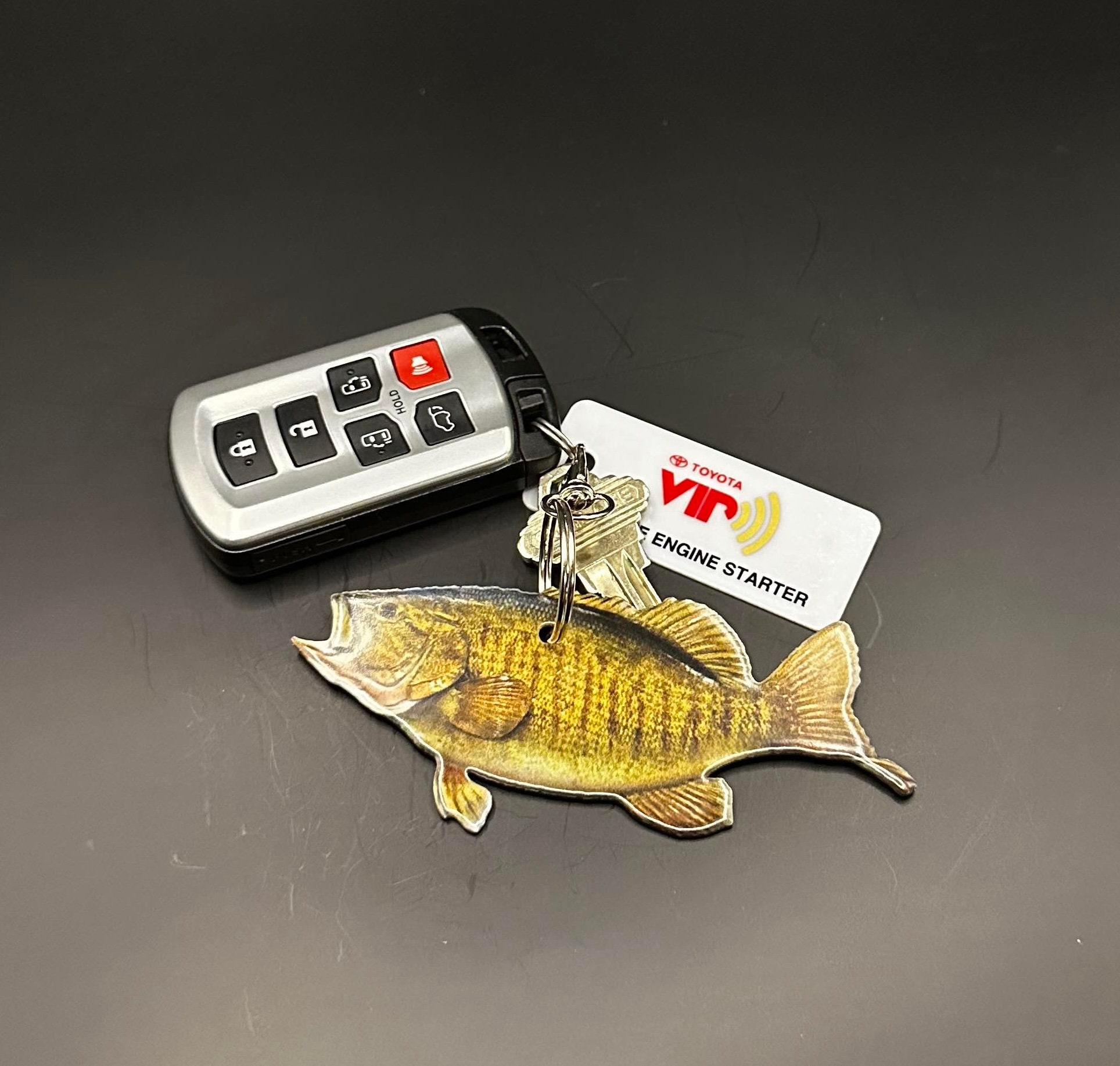 Smallmouth Bass Fish Keychain, Realistic Fish Keychain, Boat Keychains ...