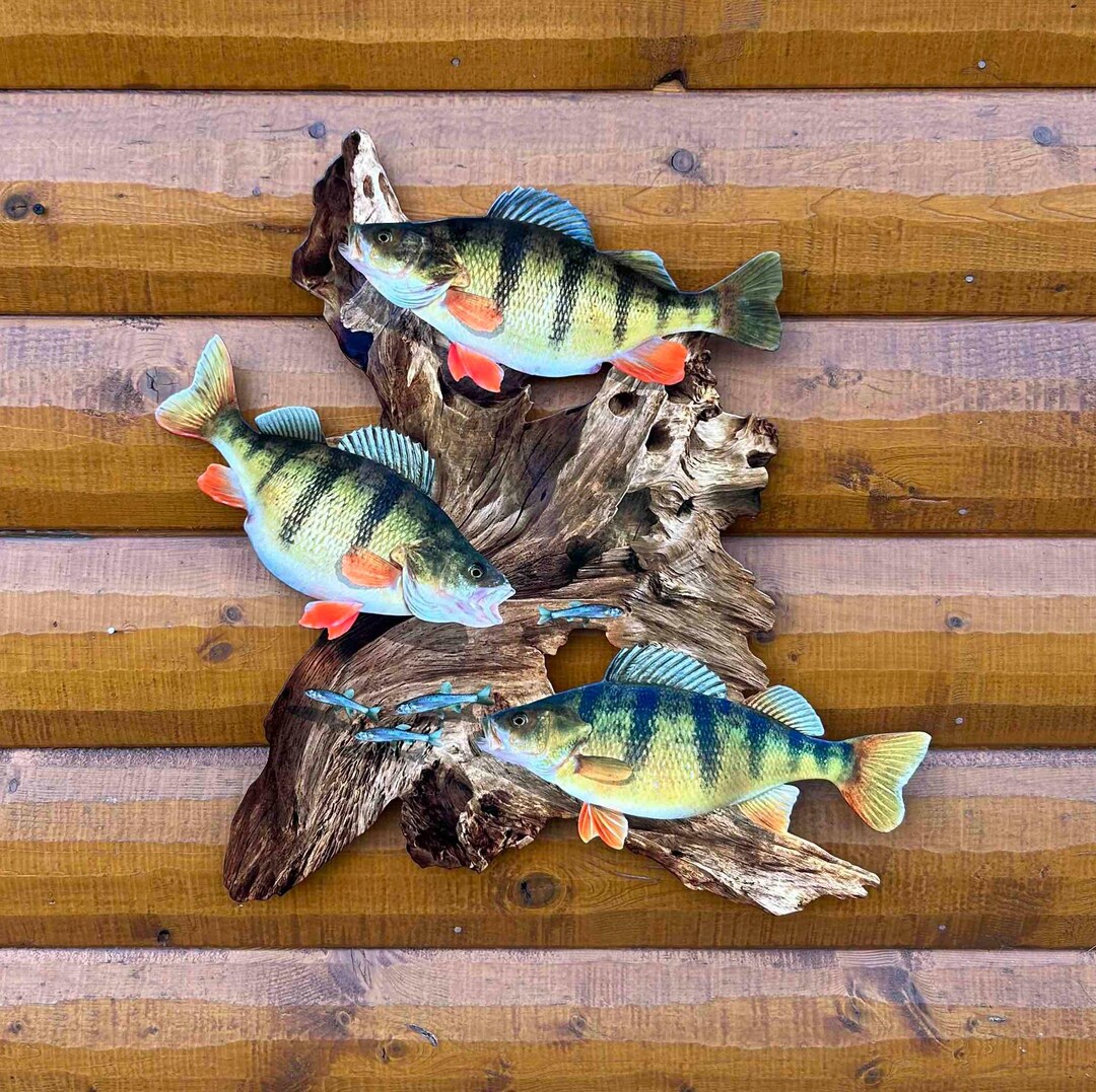 Perch Replica Trio Wall Art - 24 Inch Realistic 2D (flat) Metal Perch ...