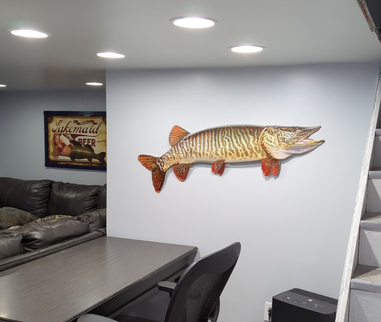 Tiger Musky Replica Wall Art 52 Inch Metal Realistic Musky - Etsy