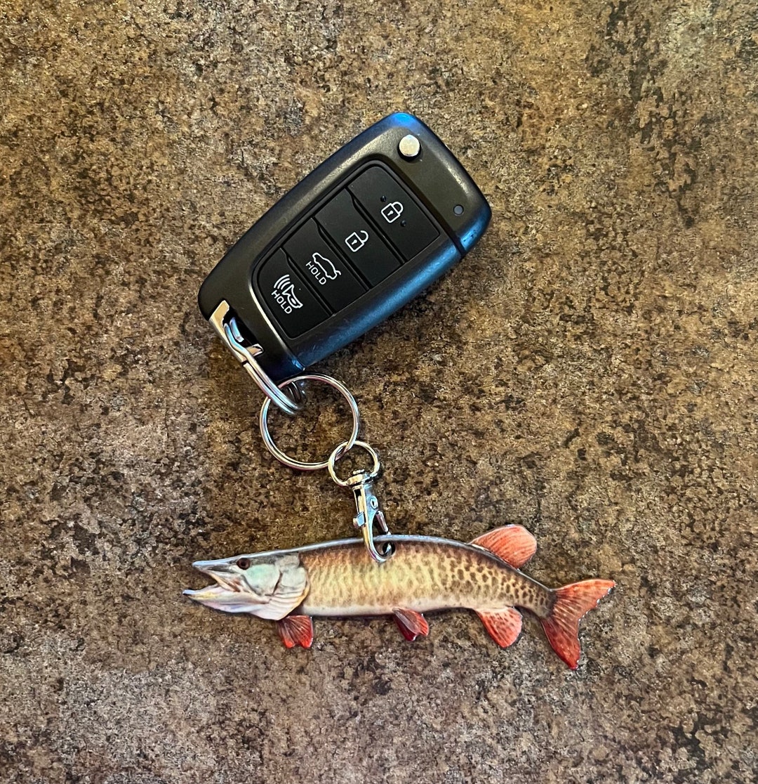 Musky Fish Keychain, Realistic Fish Keychain, Boat Keychain - Etsy