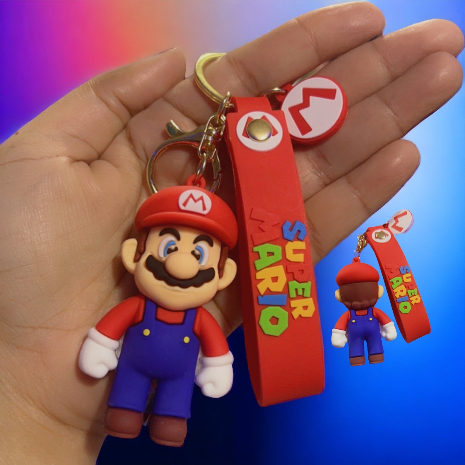 Llavero Super Mario 3D elegir Diseño Mario Luigi Peach - Etsy