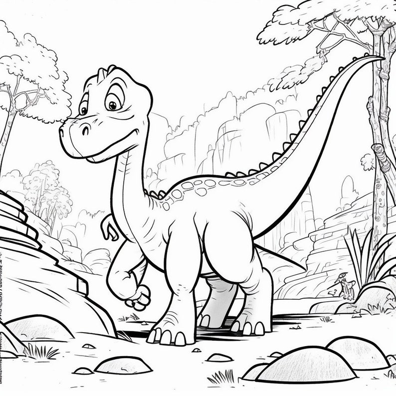 Cute Animals and Dinosaurs Coloring Pages - Etsy Canada