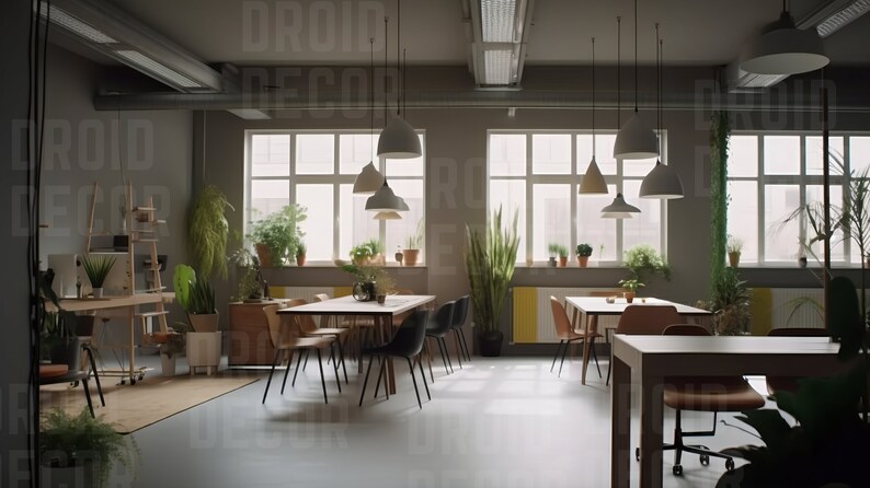 Vibrant Co-working Space Virtual Background | PNG | Zoom Background ...