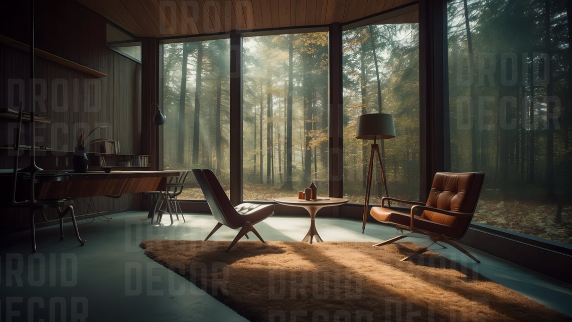 Modern Mountain Home Virtual Backgrounds| Pngs | Zoom Background ...