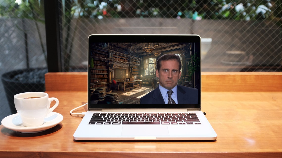 Enchanting Library Virtual Background | Whimsical Antique Library | PNG ...