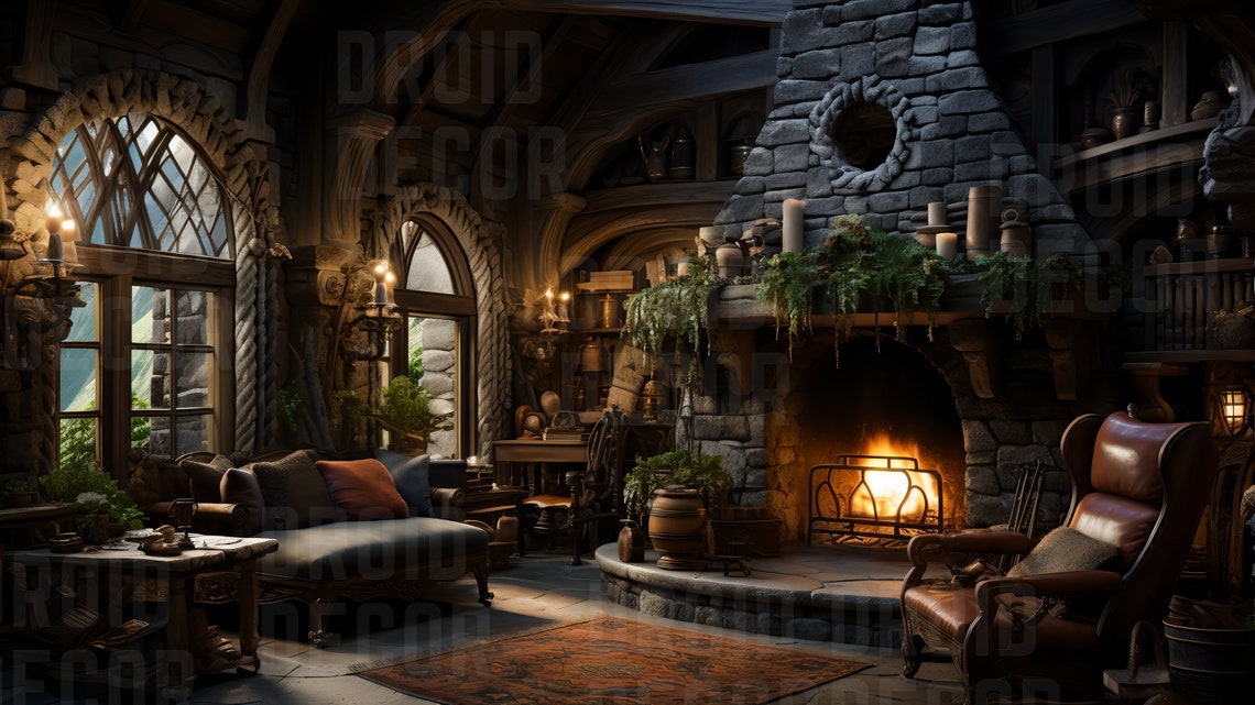 Whimsical Fantasy Virtual Backgrounds 3 Pngs Zoom Background Desktop ...