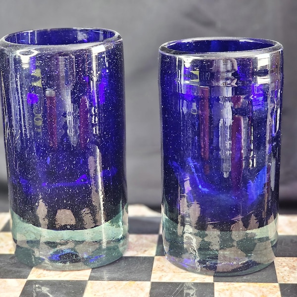 Blue Drinking Glasses - Etsy