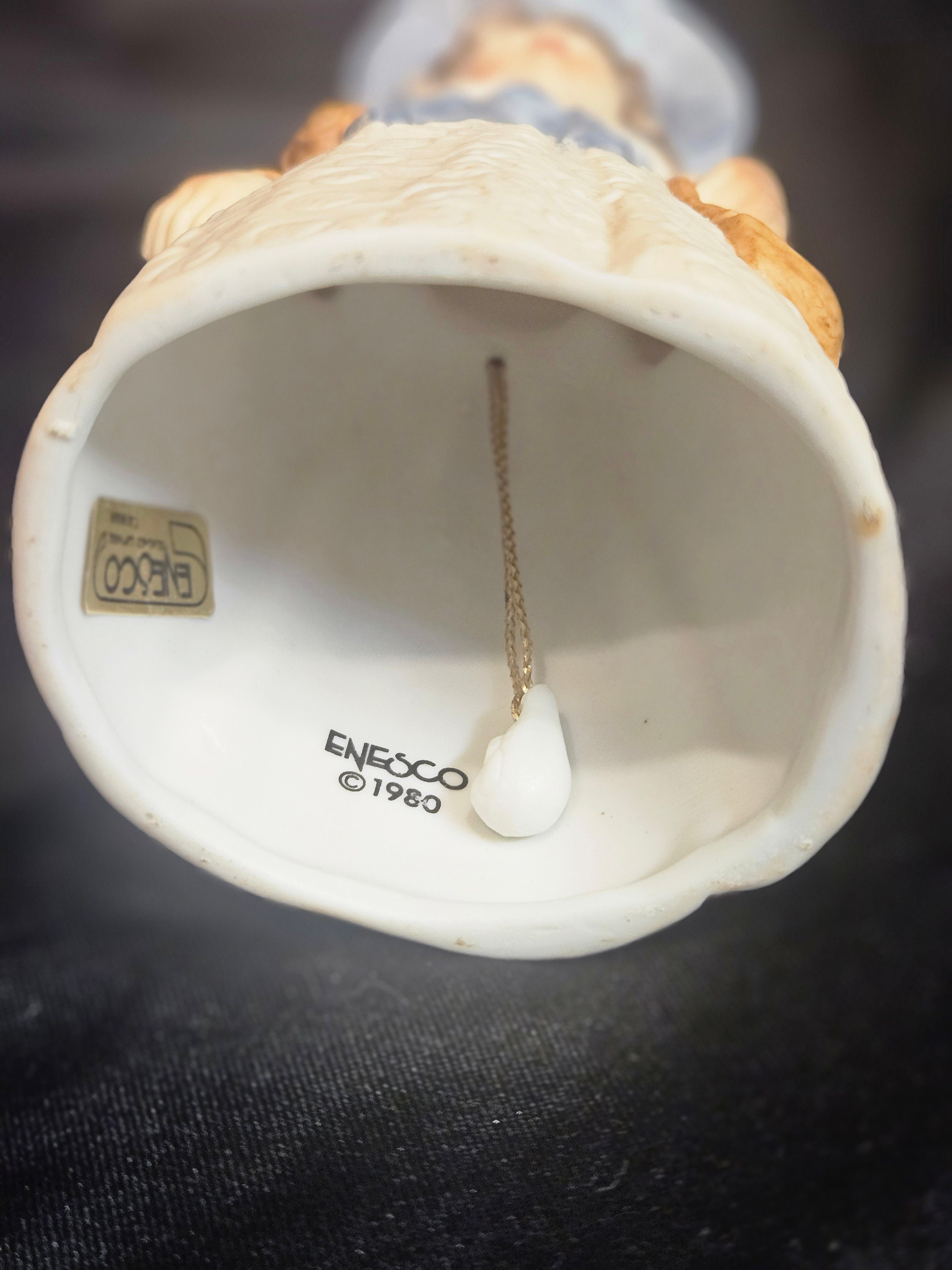 Vintage Porcelain Figurine Bell 1980 Enesco Old Fashioned Girl - Etsy