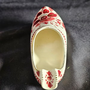 Vintage Super Rare Regina Red Delft Holland Red and Gold Ceramic Shoe ...
