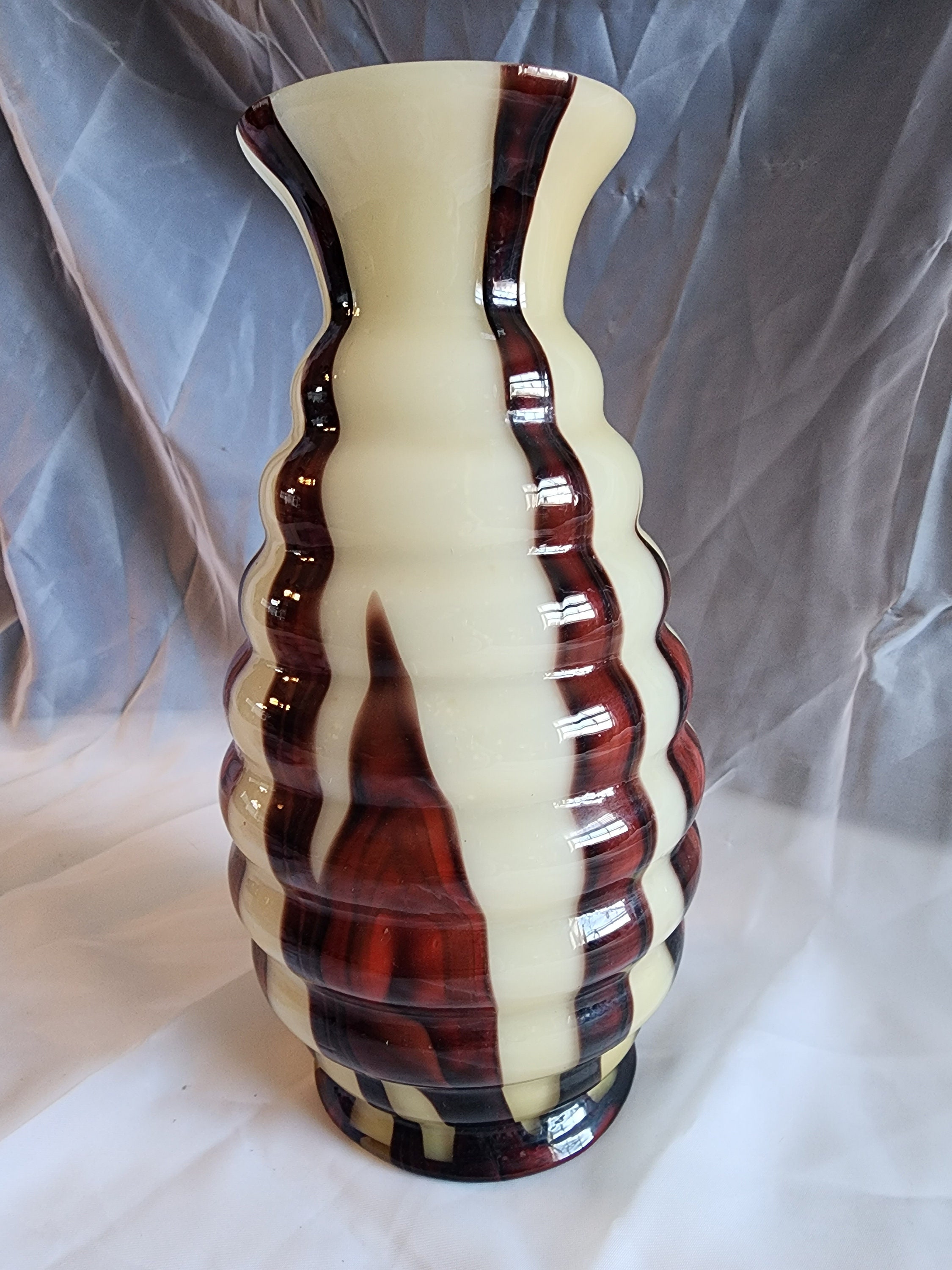 Vintage Czech Slovakia Wilhelm Kralik Sohn Bambus Pattern Bohemian Art ...