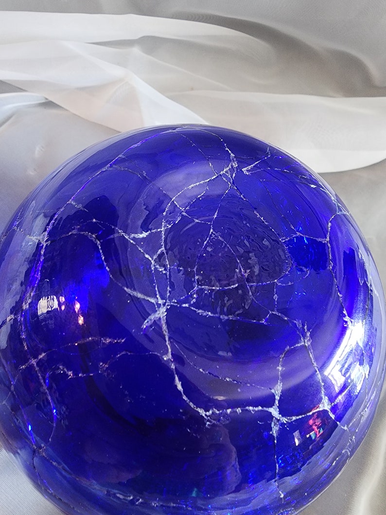 Blue Open Sphere Cobalt Crackle Ball Votive Candle Holder Vase - Etsy