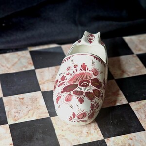 Vintage Super Rare Regina Red Delft Holland Red and Gold Ceramic Shoe ...