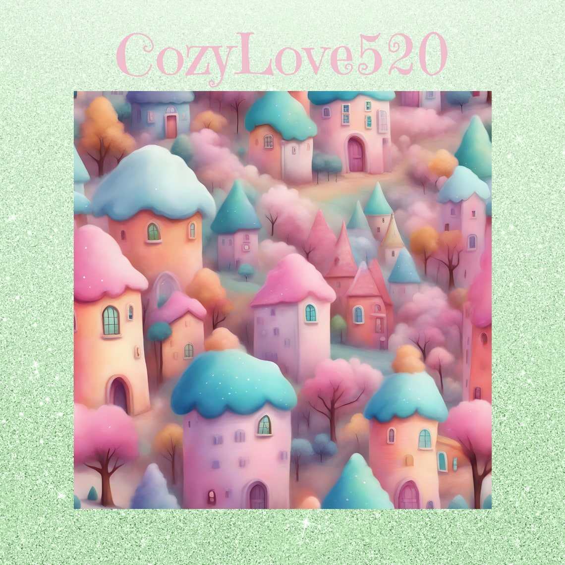 Cotton Candy Fantasy Dreamy AI Art, 5 Digital Images/instant Download ...
