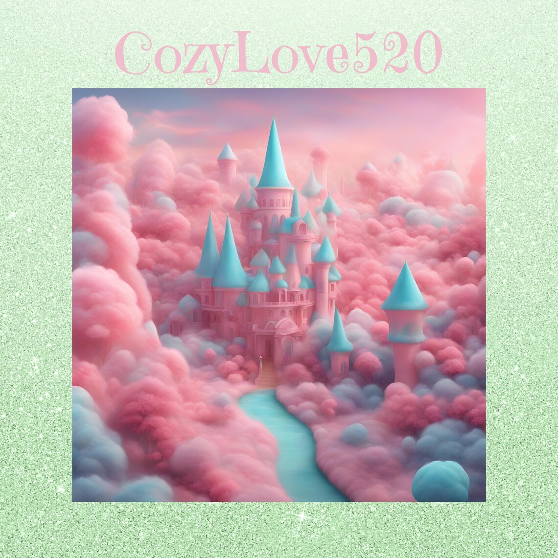 Cotton Candy Fantasy Dreamy AI Art, 5 Digital Images/instant Download ...