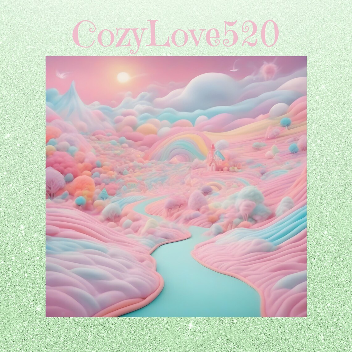 Cotton Candy Fantasy Dreamy AI Art, 5 Digital Images/instant Download ...