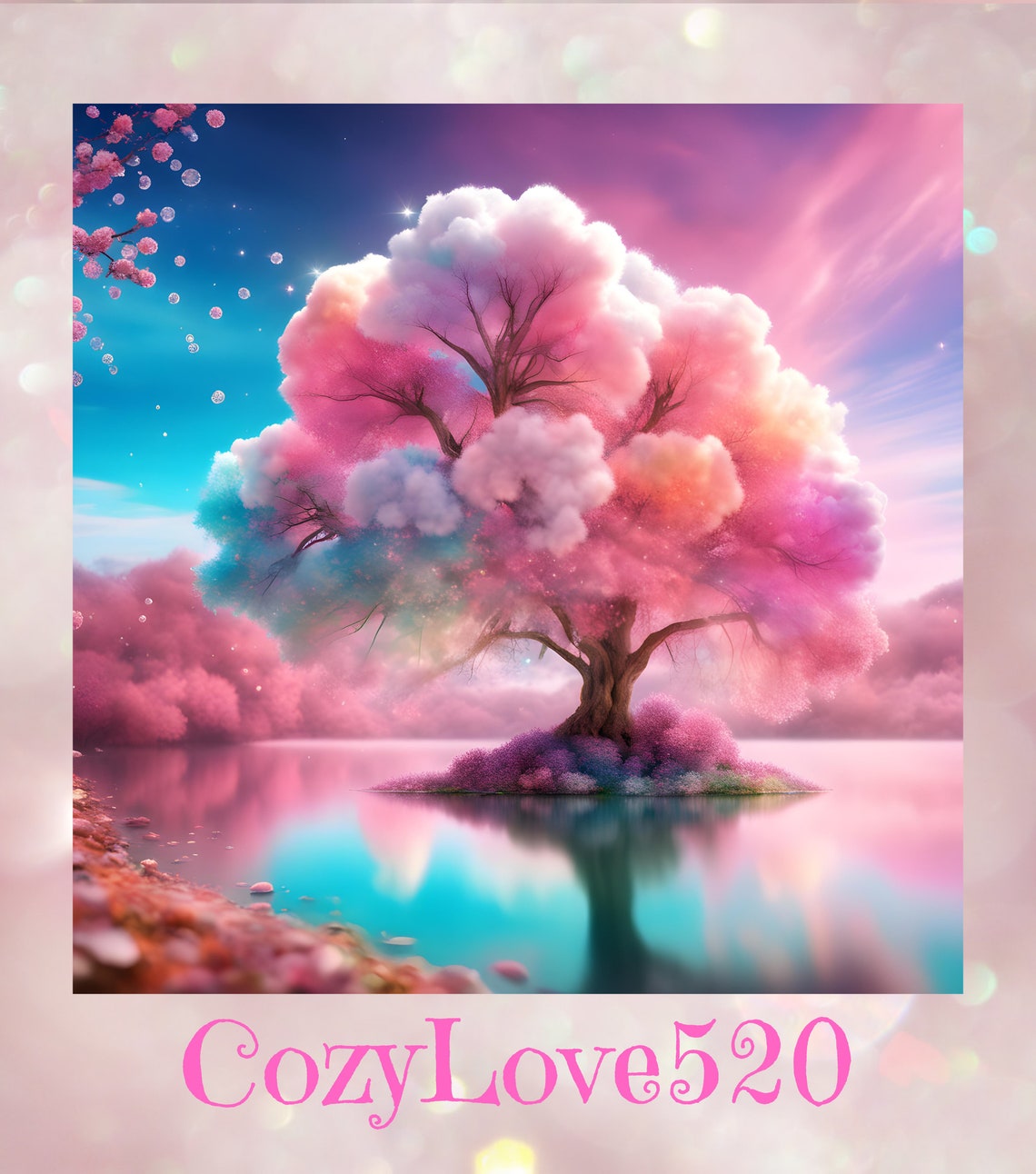 Cotton Candy Fantasy Dreamy AI Art, 5 Digital Images, Instant Download ...