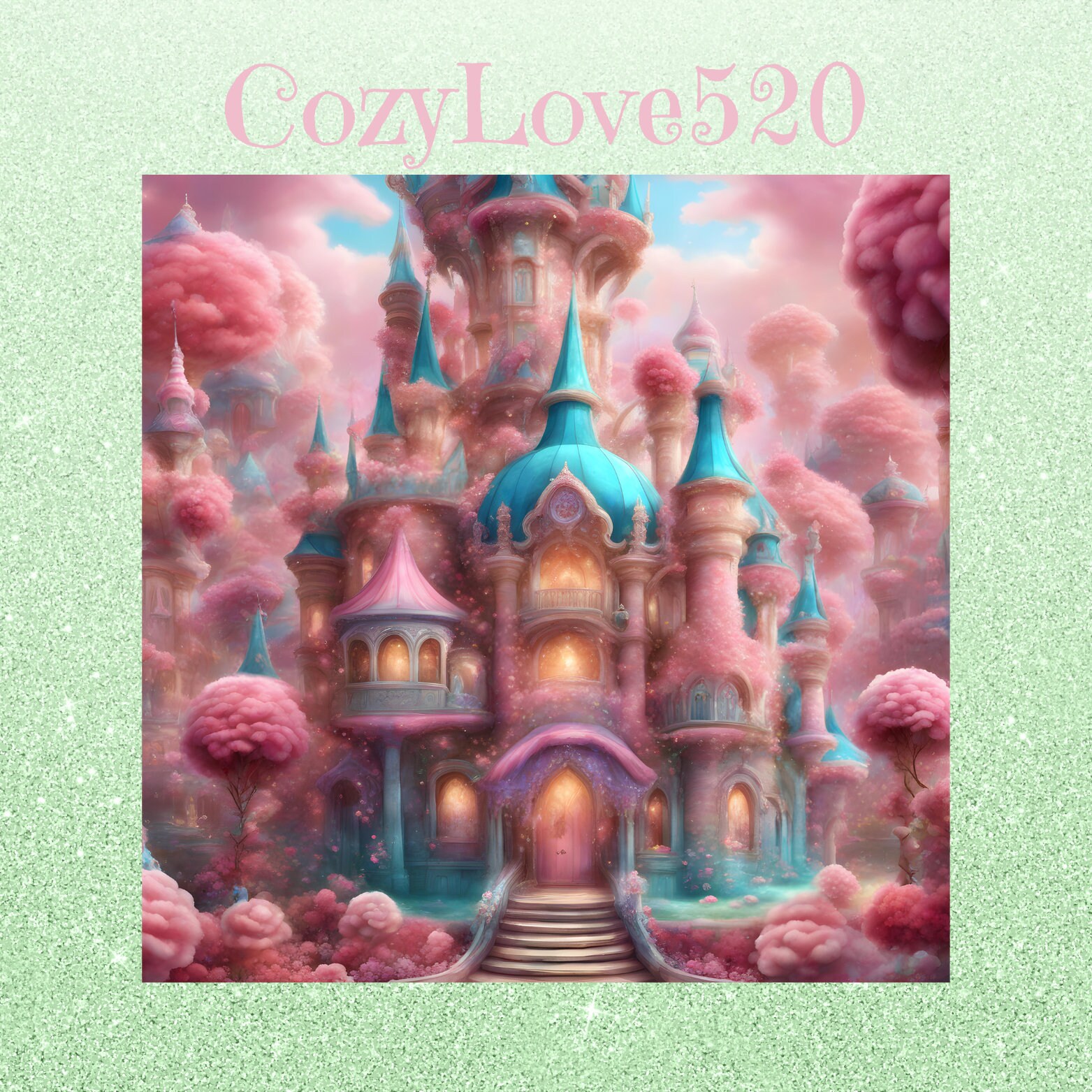 Cotton Candy Fantasy Dreamy AI Art, 5 Digital Images/instant Download ...