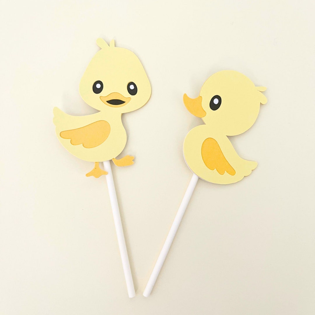Ducky Cupcake Toppers Easter Baby Shower Mother Duck Cupcake Topper ...