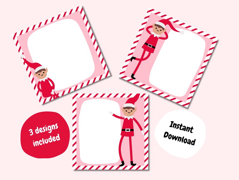 Editable Christmas Shelf Elf Note Cards Template | Elf Activity Ideas ...