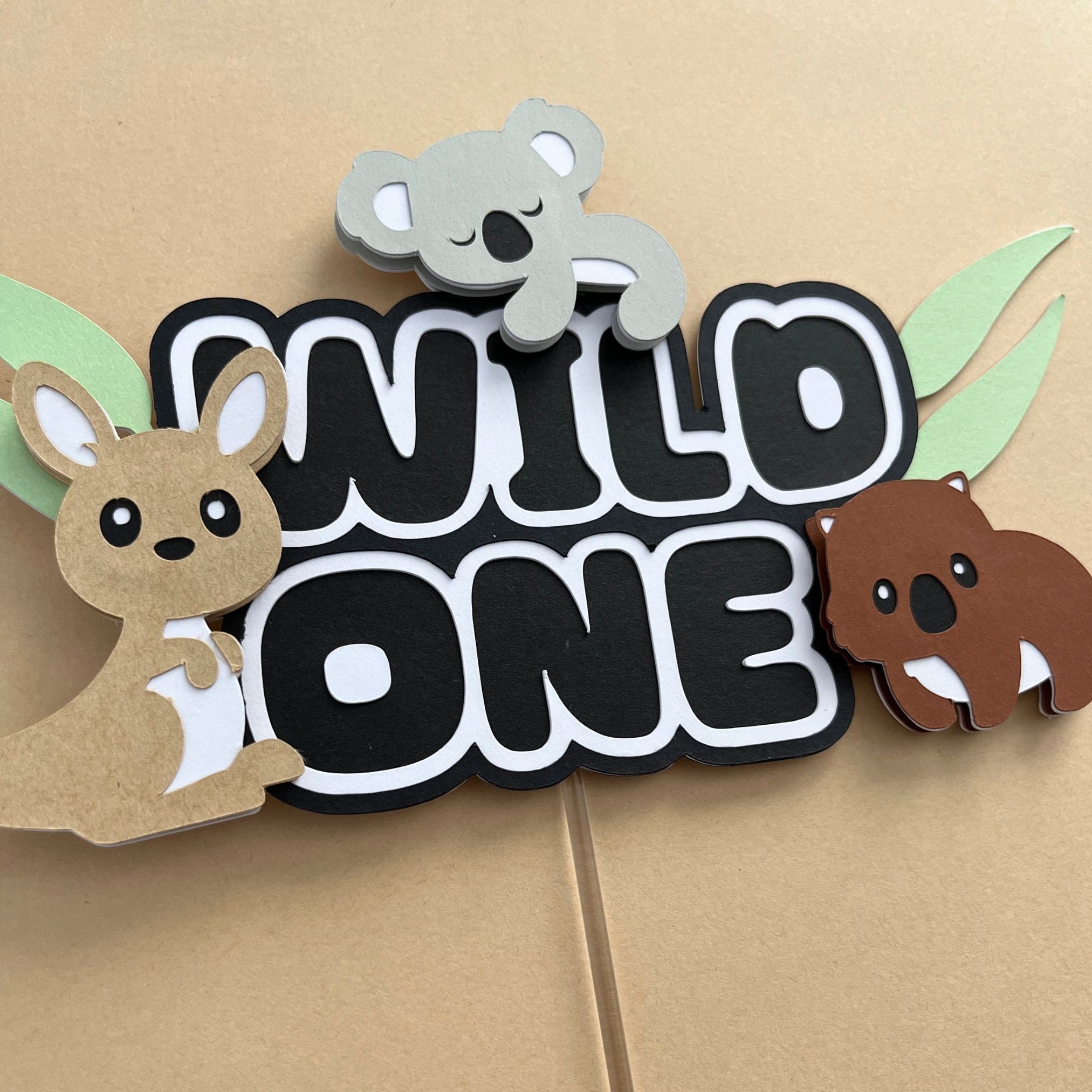 Wild One Aussie Animal Cake Topper Australian Animal - Etsy