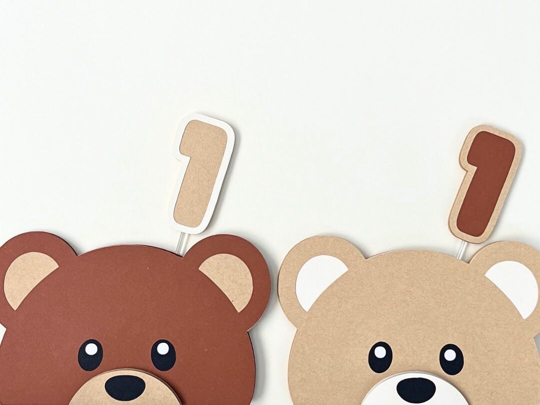 Bear Cake Topper Beary First Birthday Beary Cute We Can Bear-ly Wait ...