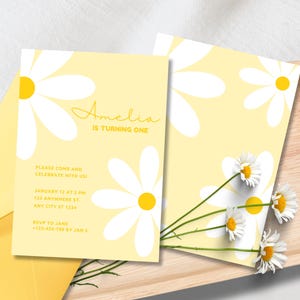 Daisy Editable Invitation Template | Digital Invite | Printable Party ...