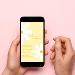 Daisy Editable Invitation Template | Digital Invite | Printable Party ...