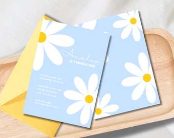 Daisy Editable Invitation Template | Digital Invite | Printable Party ...