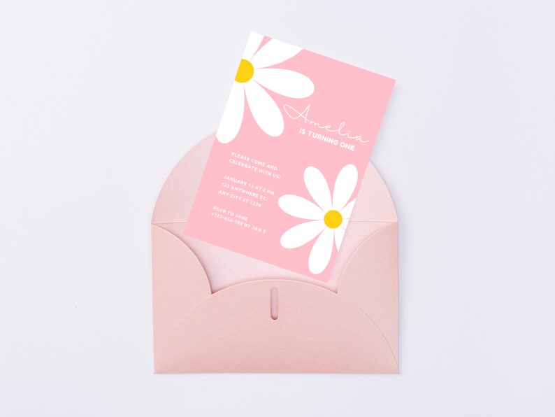 Daisy Editable Invitation Template Digital Invite Printable Party ...