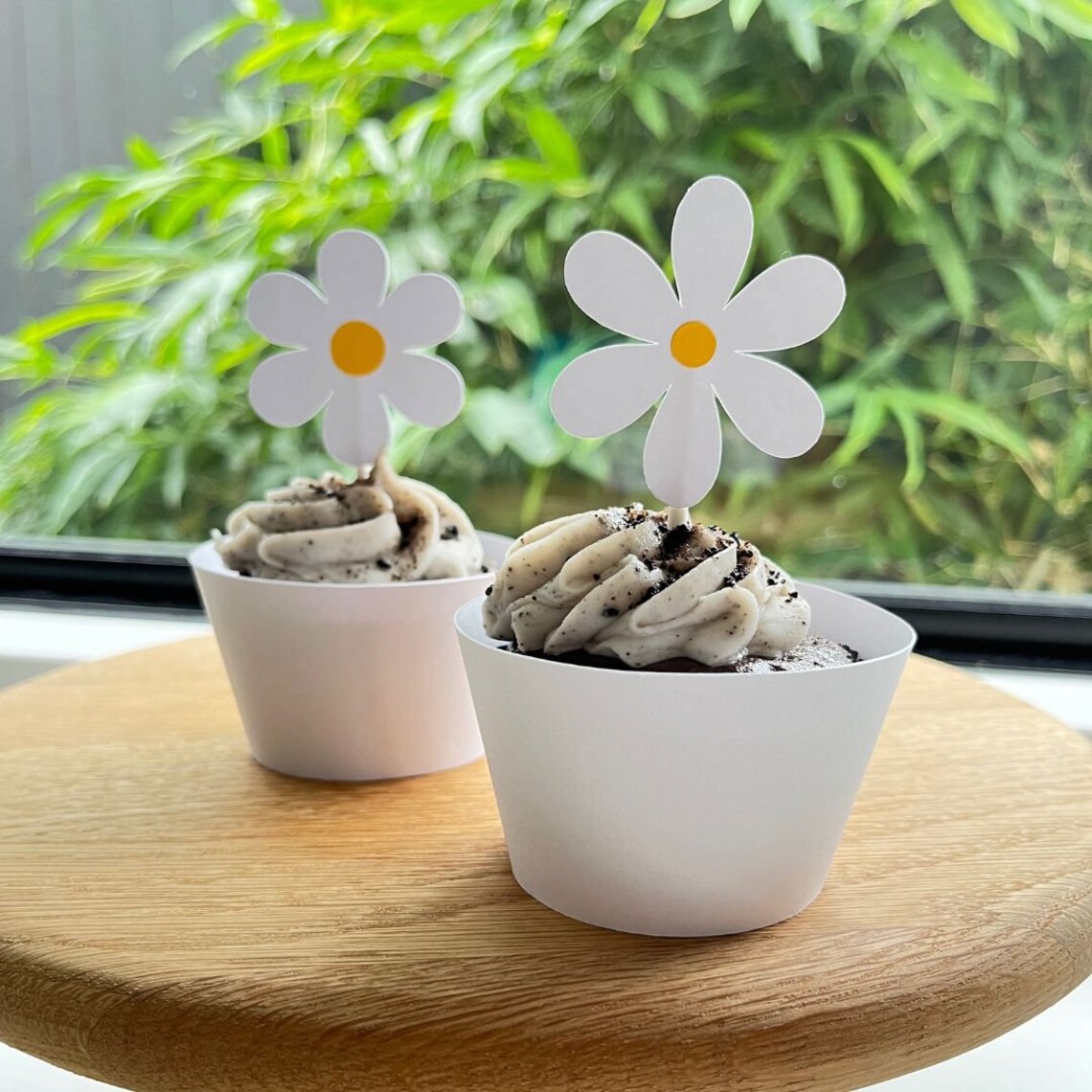 Daisy Cupcake Toppers Daisy Theme Birthday Baby Shower First Birthday ...