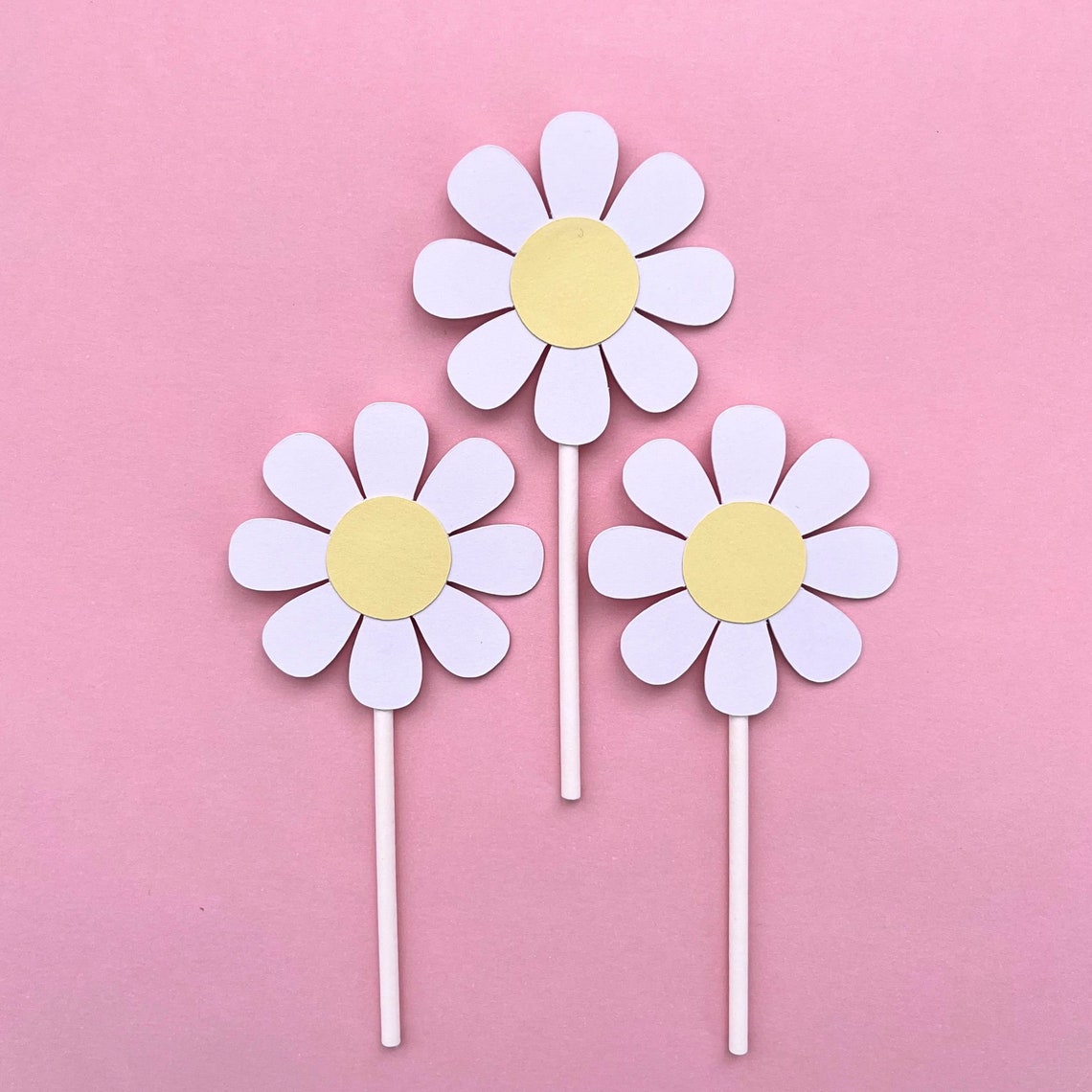 Cute Daisy Cupcake Toppers Daisy Theme First Birthday Decor Groovy One ...
