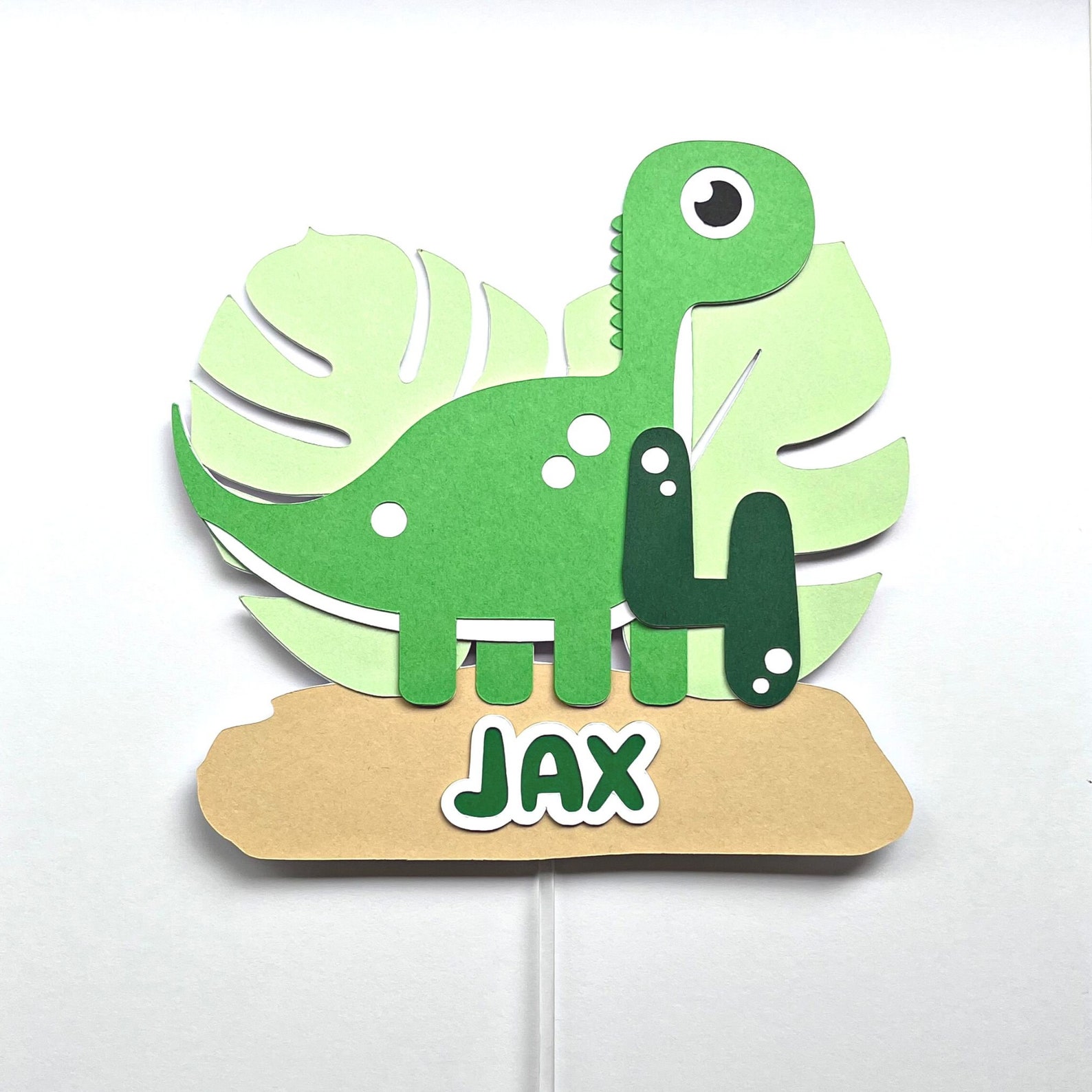 Dinosaur Cake Topper Dino Cake Topper Long Neck Dinosaur Theme Birthday ...